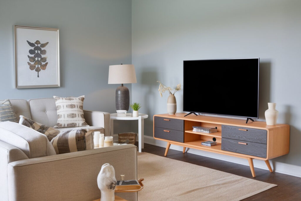 Best TV Stand Colors to Match a Grey Couch - Buildable Home